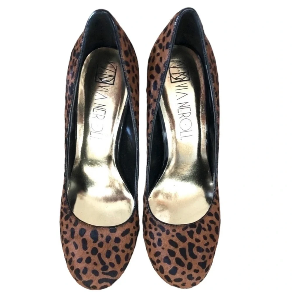 Via Neroli | Shoes | Via Neroli Mthaute Calf Hair Cheetah Leather Pump ...